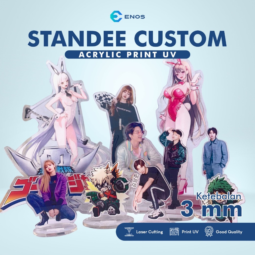 Jual STANDEE CUSTOM AKRILIK / BAHAN ACRYLIC LASER CUTTING PRINT UV ANTI ...