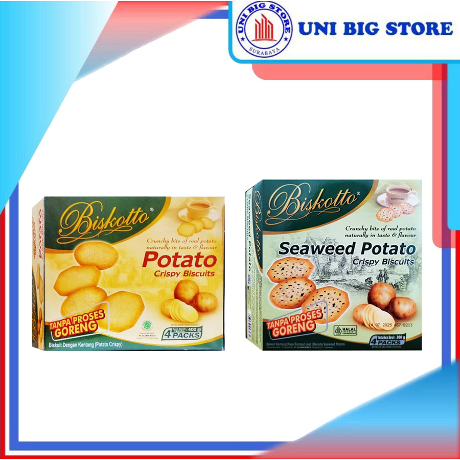 Jual Biskotto Biscotto Potato Crispy Biscuits Original | Seaweed Rumput ...