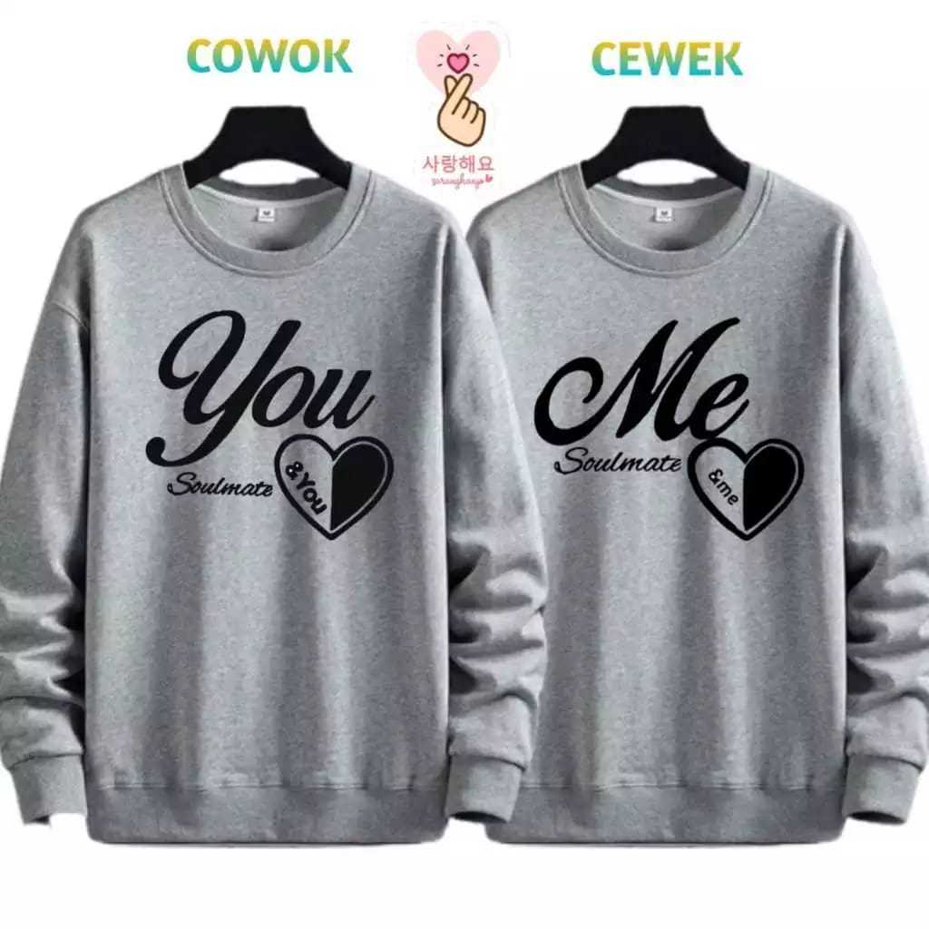 Jual Baju Couple Pasangan Pacar You And Me Lengan Panjang / Sweater ...