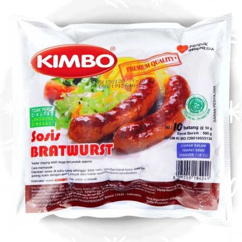 Jual Kimbo sosis sapi bratwurst ori 10pcs 500 gram frozen | Shopee ...