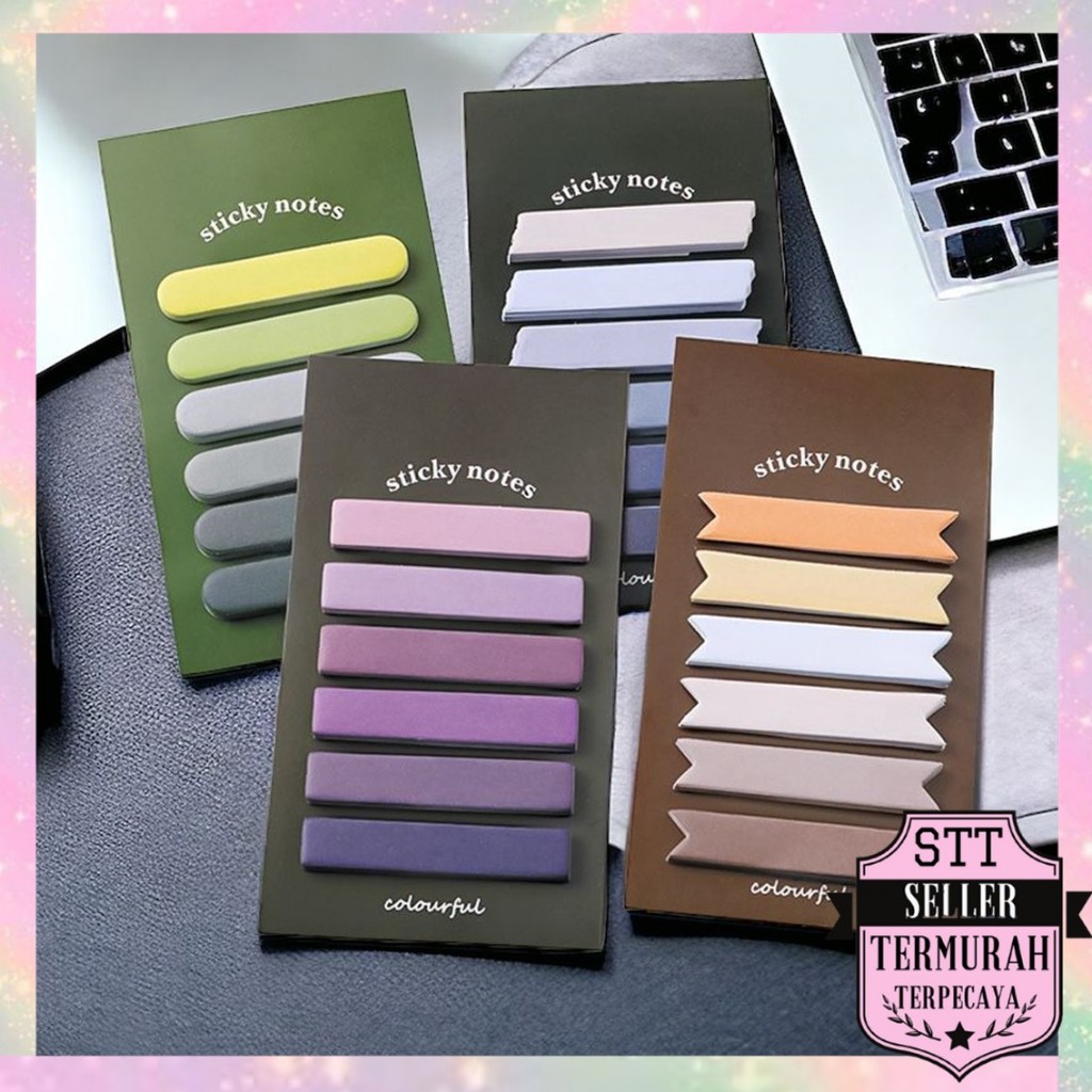 Jual STT Sticky Note Gradiasi 6in1 Tempelan Kertas Catatan 120 Lembar ...