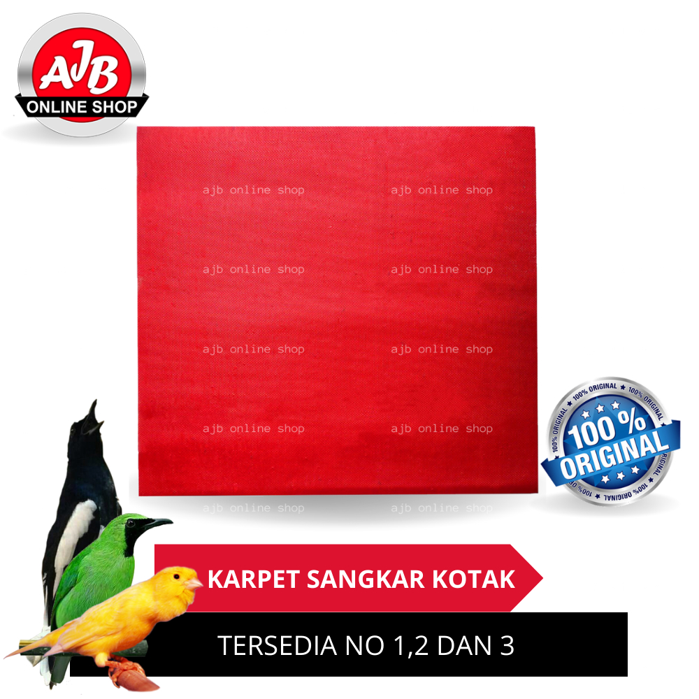 Jual KARPET SANGKAR KOTAK KACER KENARI CUCAK MERAH TEBAL KARPET ALAS ...