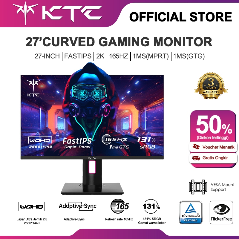 Jual Monitor gaming baru H27T22 KTC 2K refresh tinggi 165HZ 1ms respons ...