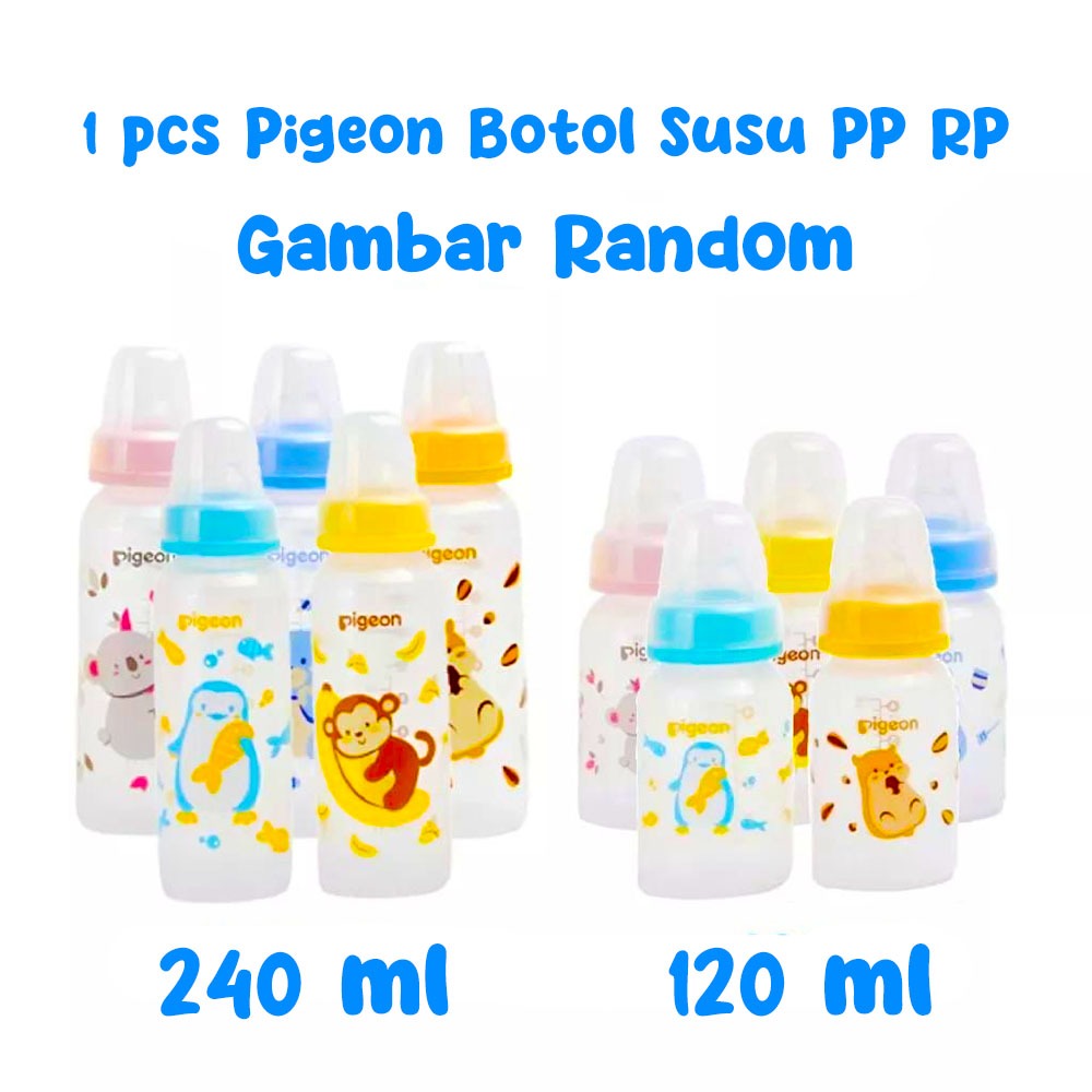 Jual RK Botol Dot Susu Bayi Pigeon Slim Neck Peristaltic Ulir Nipple ...