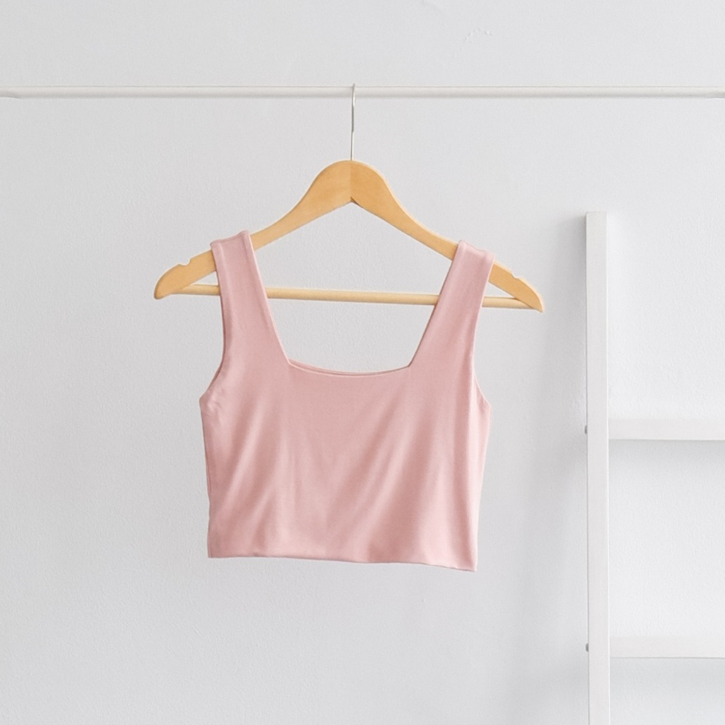 Jual Isla Mia Crop Tanktop Square Neck - Tanktop Kekinian - Pakaian ...