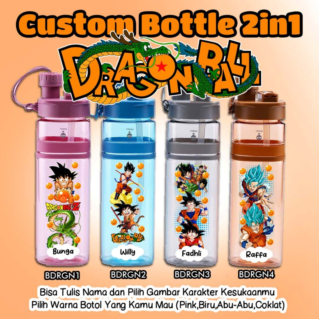 Jual Botol Minum Custom - BOTOL MINUM 2in1 / TUMBLER CUSTOM NAMA GAMBAR ...
