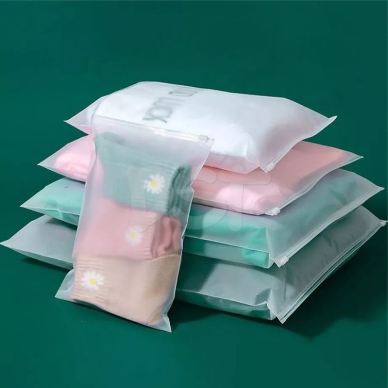 Jual DSTORE Zipper Bag / Ziplock Pouch Transparant Doff Pattern ...