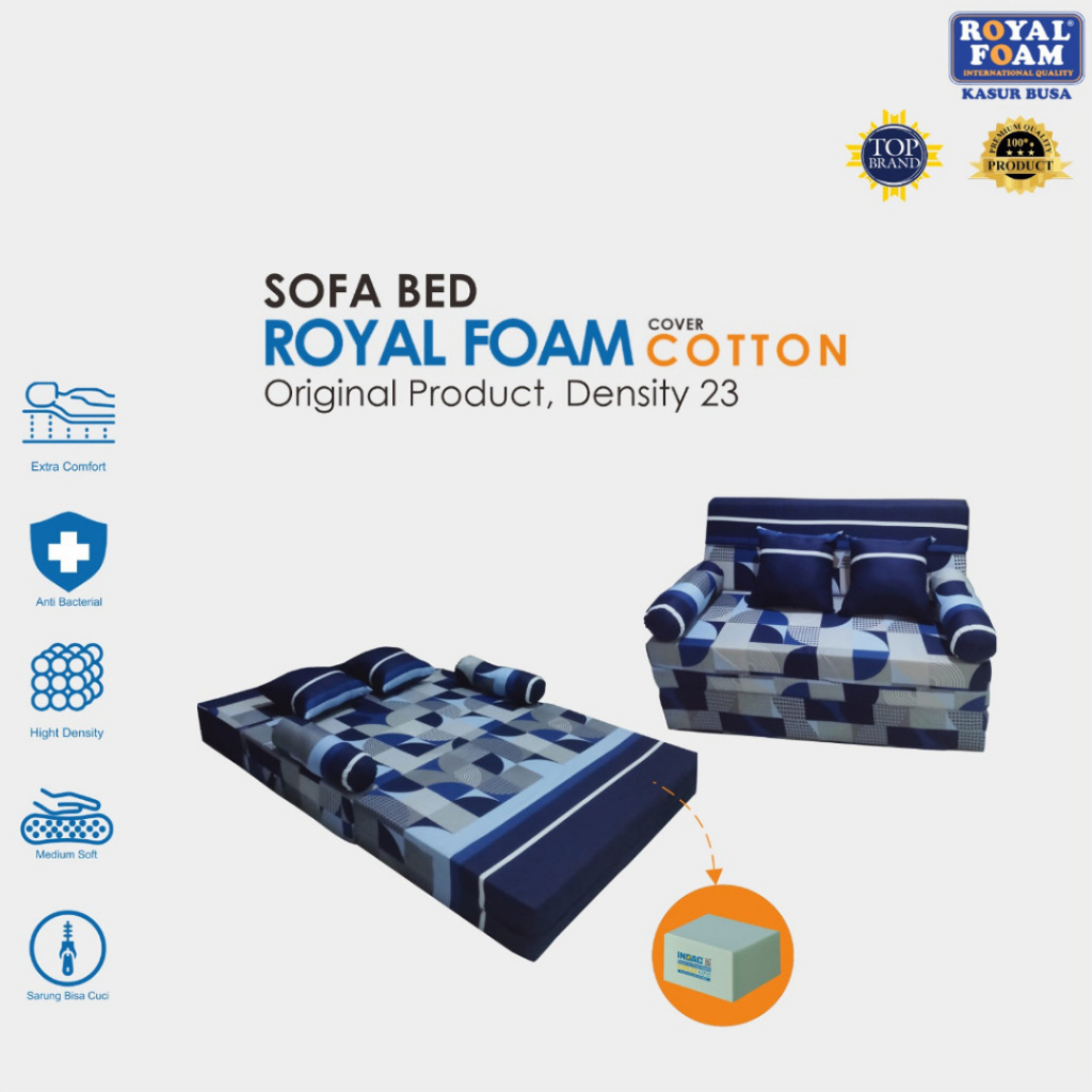Jual Sofa Bed Busa ROYAL FOAM ORIGINAL Density 24 Tebal 20 cm Anti ...