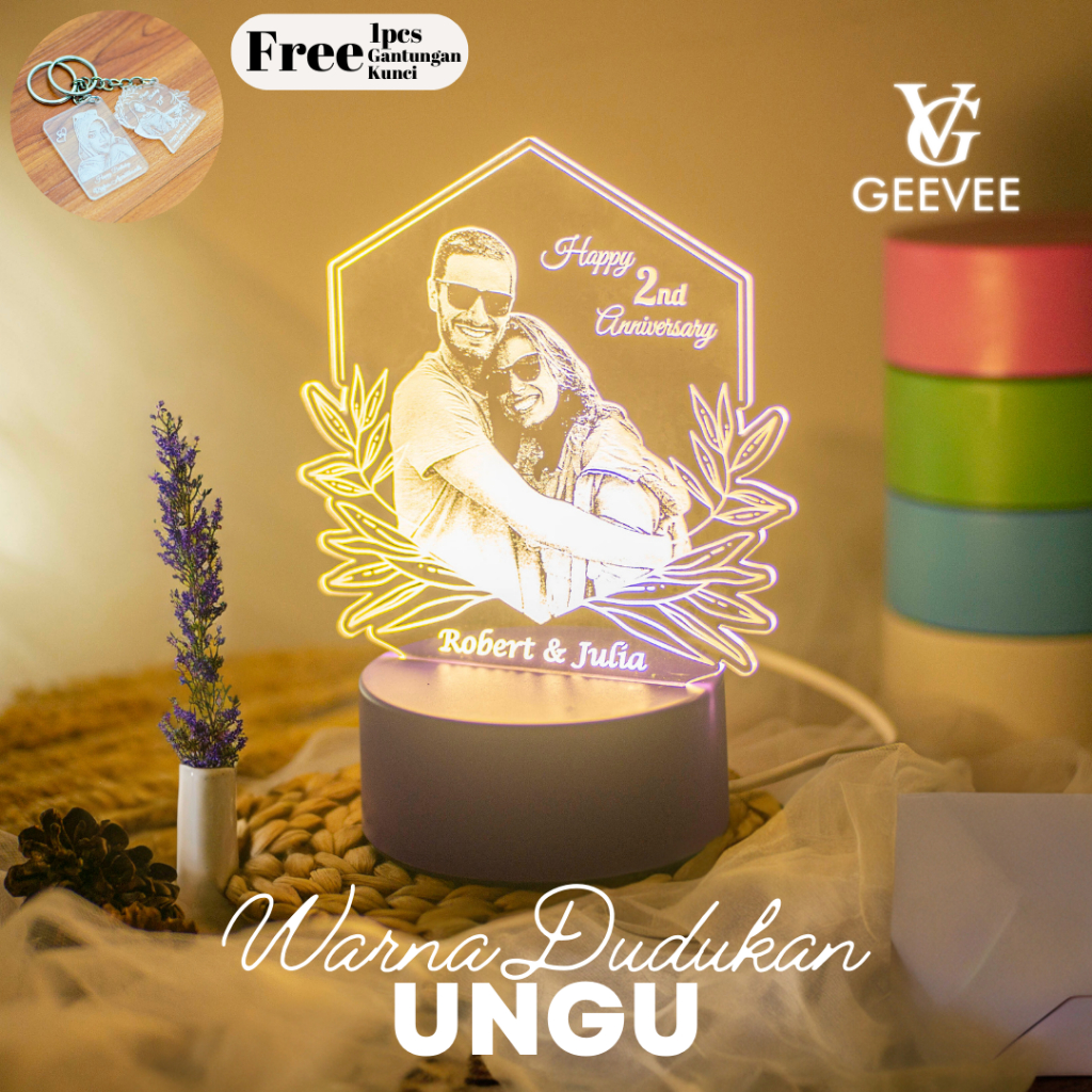 Jual Personalized Gift Lampu Tidur Hias LED 3D Akrilik Transparant ...