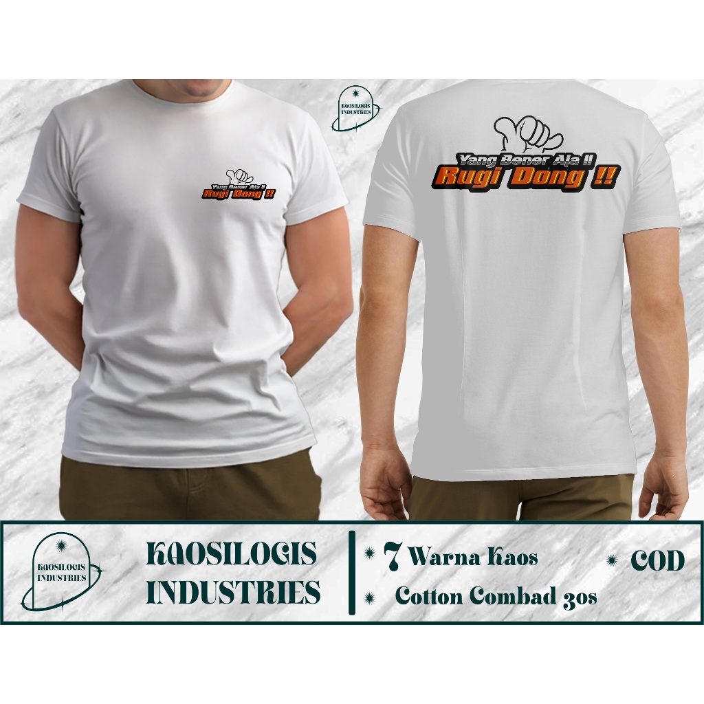 Jual Kaos kata kata viral Yang bener aja rugi dong new 2024 ...
