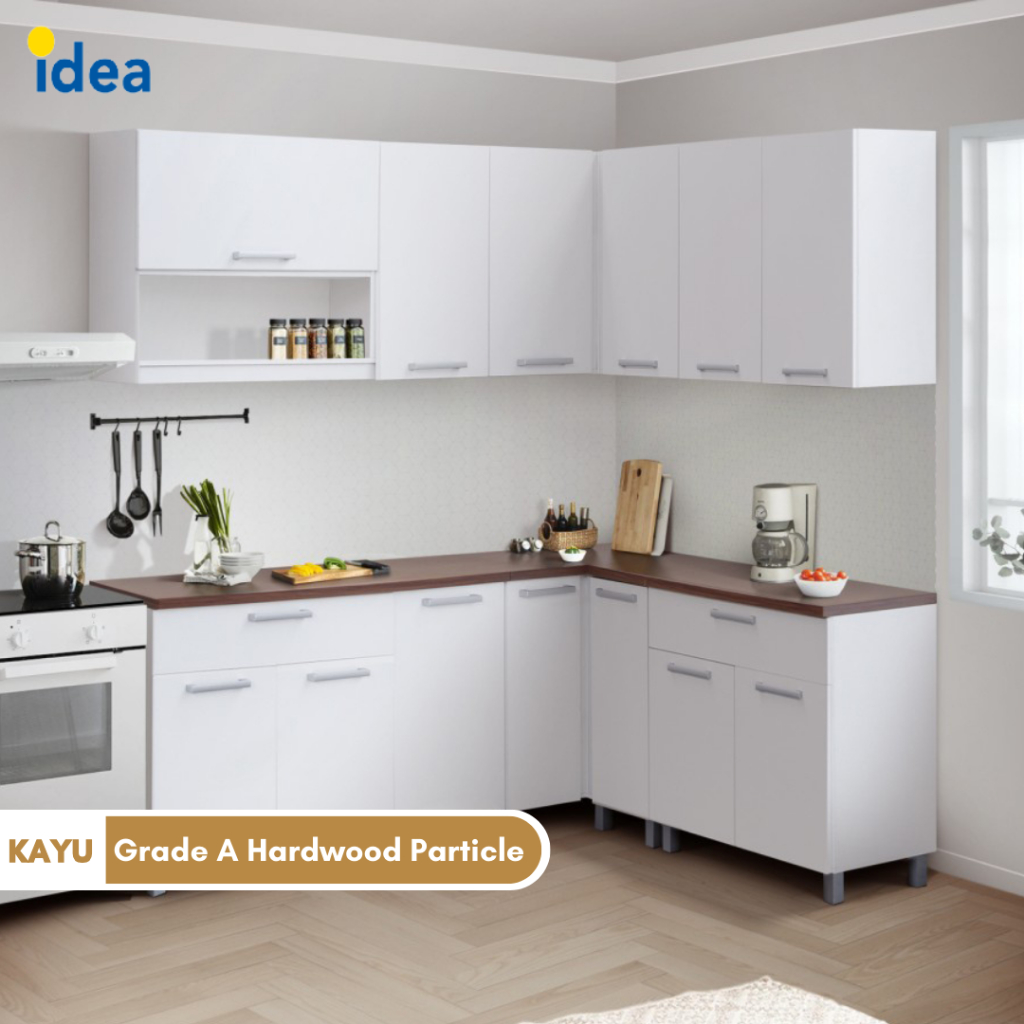 Jual IDEA Furniture INDIANA Kitchen Set Lemari Kabinet Dapur Kayu Putih ...