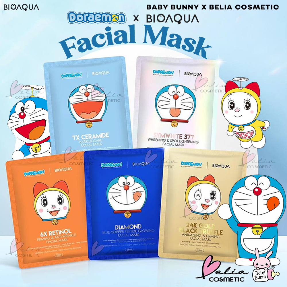 Jual BELIA BIOAQUA x DORAEMON Sheet Mask | Masker Wajah | Diamond Blue ...