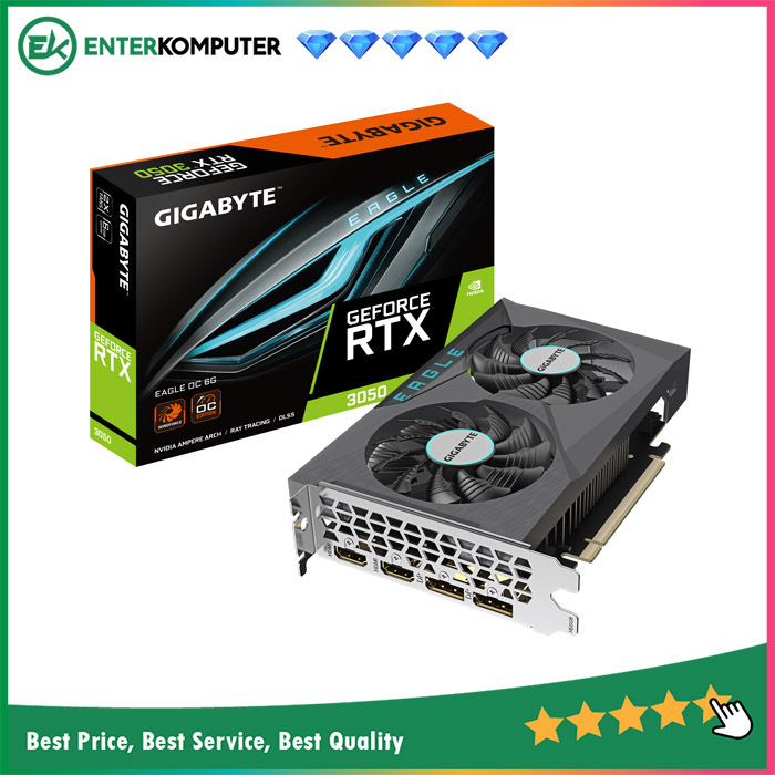 Jual Gigabyte GeForce RTX 3050 6GB GDDR6 Eagle OC - GV-N3050EAGLE OC-6GD | Shopee Indonesia