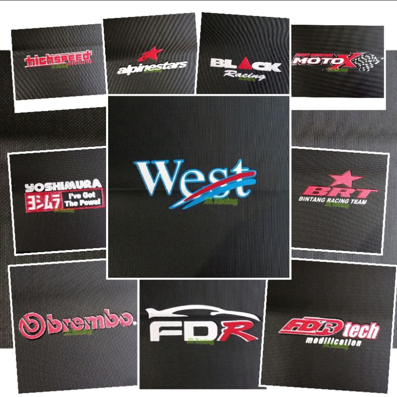Jual Kulit jok Motor Sablon Gambar Kecil Tulisan racing | Shopee Indonesia