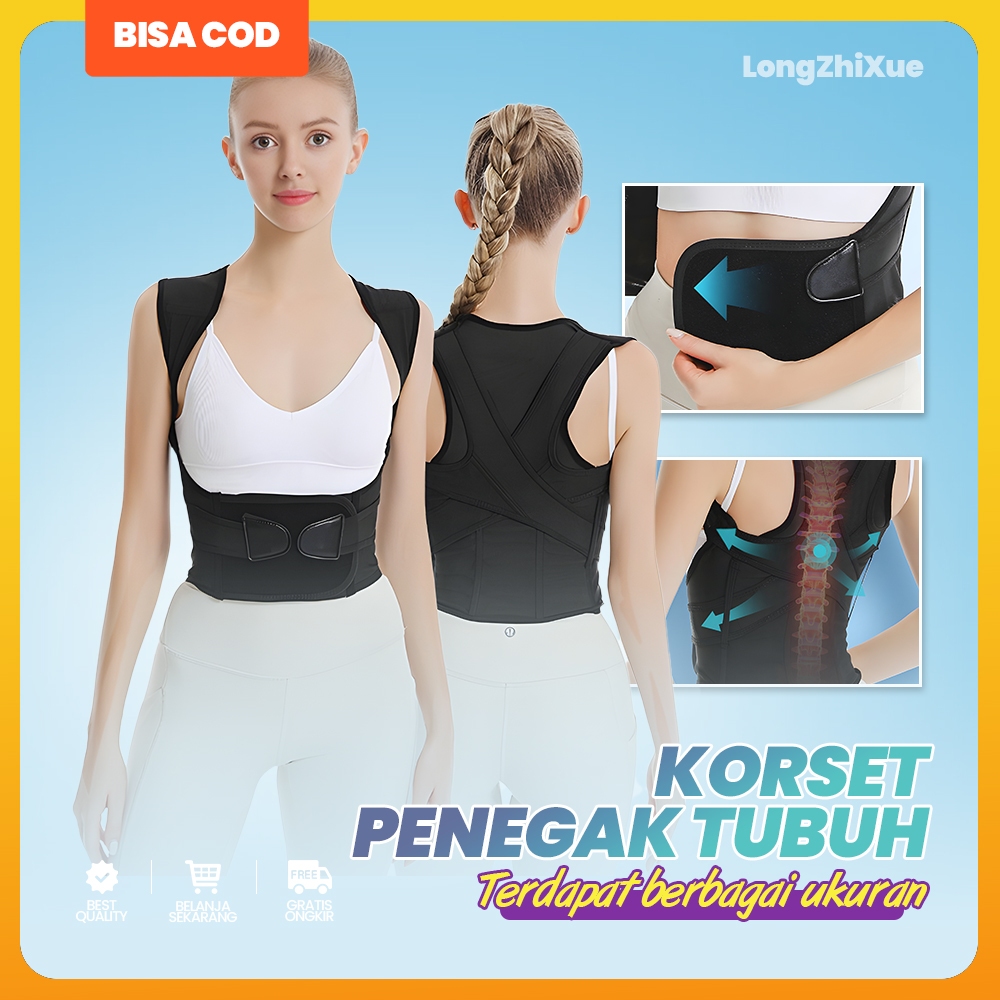 Jual Korset Penyangga Punggung Wanita Pria Alat Terapi Pinggang Penegak ...