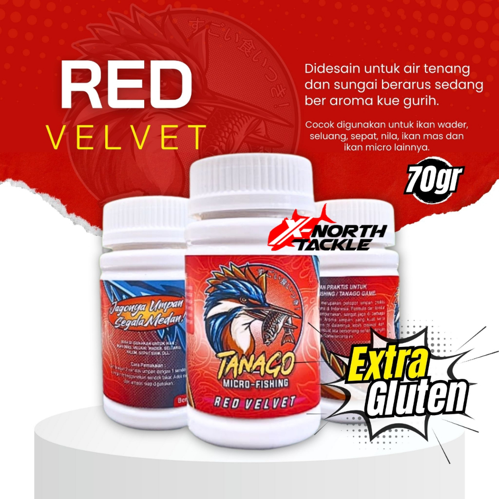 Jual UMPAN TANAGO RED VELVET NEW FORMULA KEMASAN BOTOL 70GR | Shopee ...