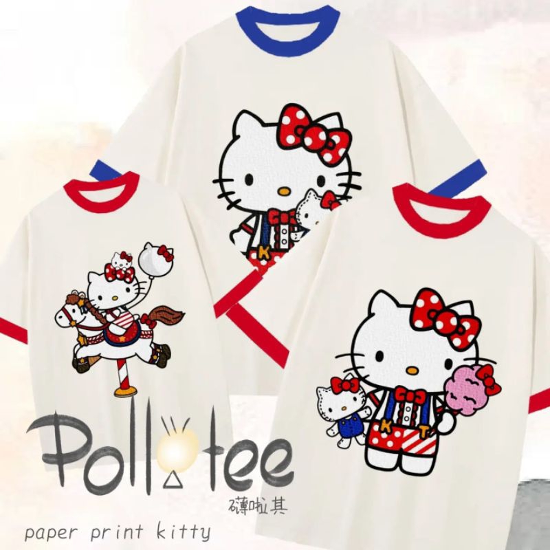 Jual PLT PAPER PRINT KITTY Kaos Katun 100%, Kaos Anak, Dewasa, Oversize ...