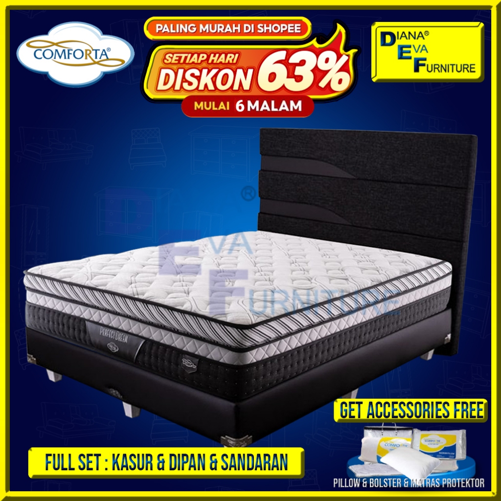 Jual Comforta Perfect Dream Set Kasur Springbed (Promo Special ...