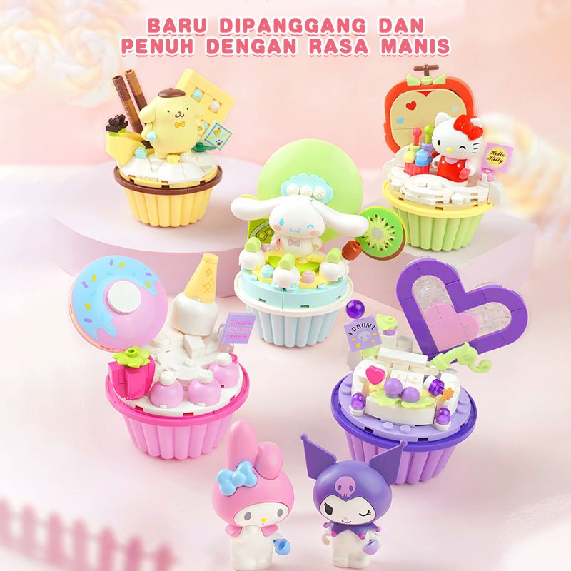 Jual Sanrio Blok Bangunan Kucing HELLO KITTY, Kayu Manis, Anjing ...