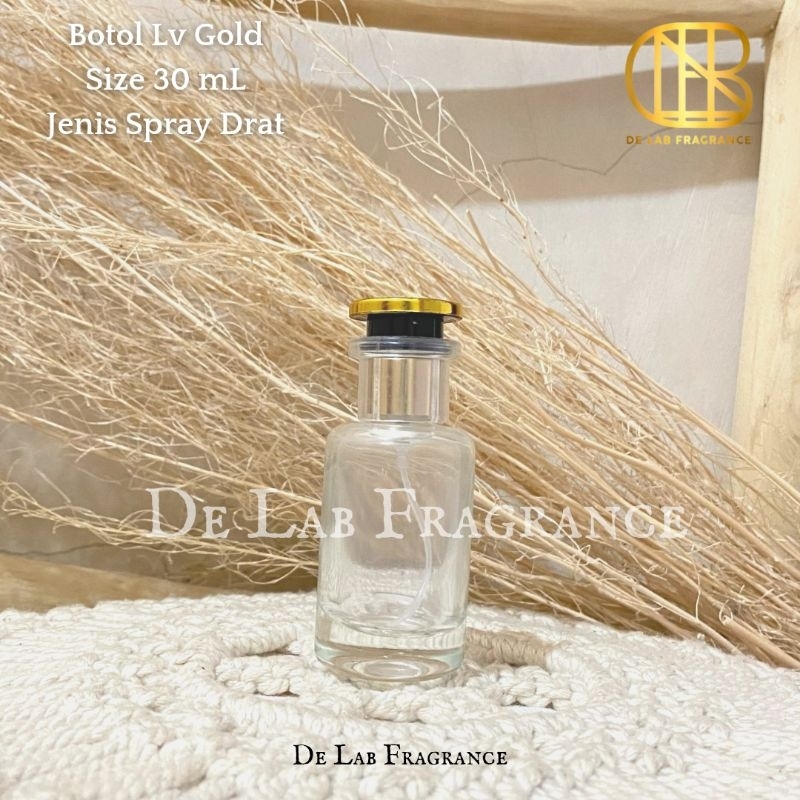 Jual botol parfum lv gold 30 ml drat/ botol parfum bulat 30 ml/botol ...