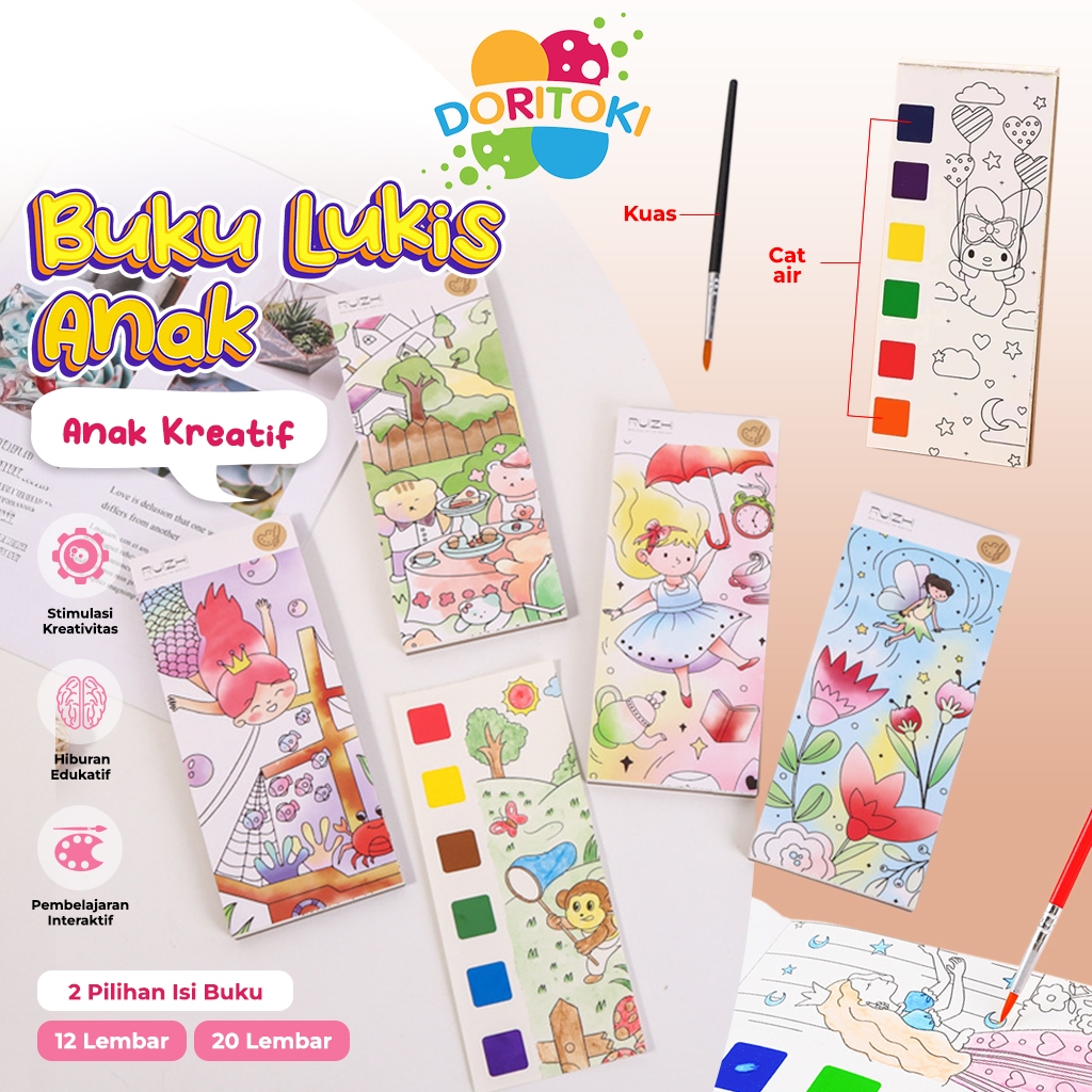 Jual Doritoki 1 Set Alat Lukis Paket Melukis Anak Crayon Alat Gambar ...