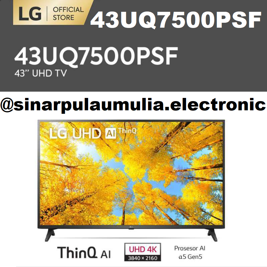 Jual LG LED TV 43 Inch Smart TV 4K UHD - 43UQ7500PSF / 43 UQ 7500 PSF ...