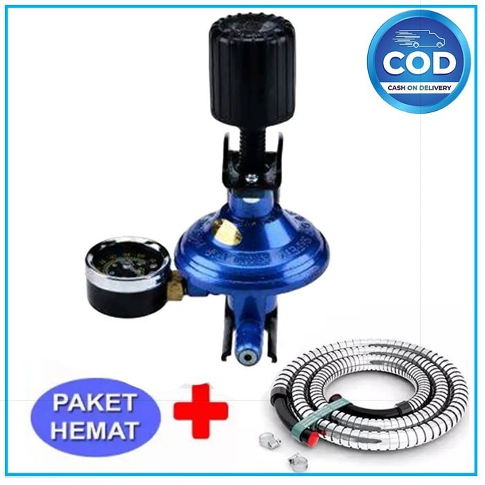 Jual PAKET SELANG CAISAR 1.8M + REGULATOR KEPALA GAS DESTEC COM 201M ...