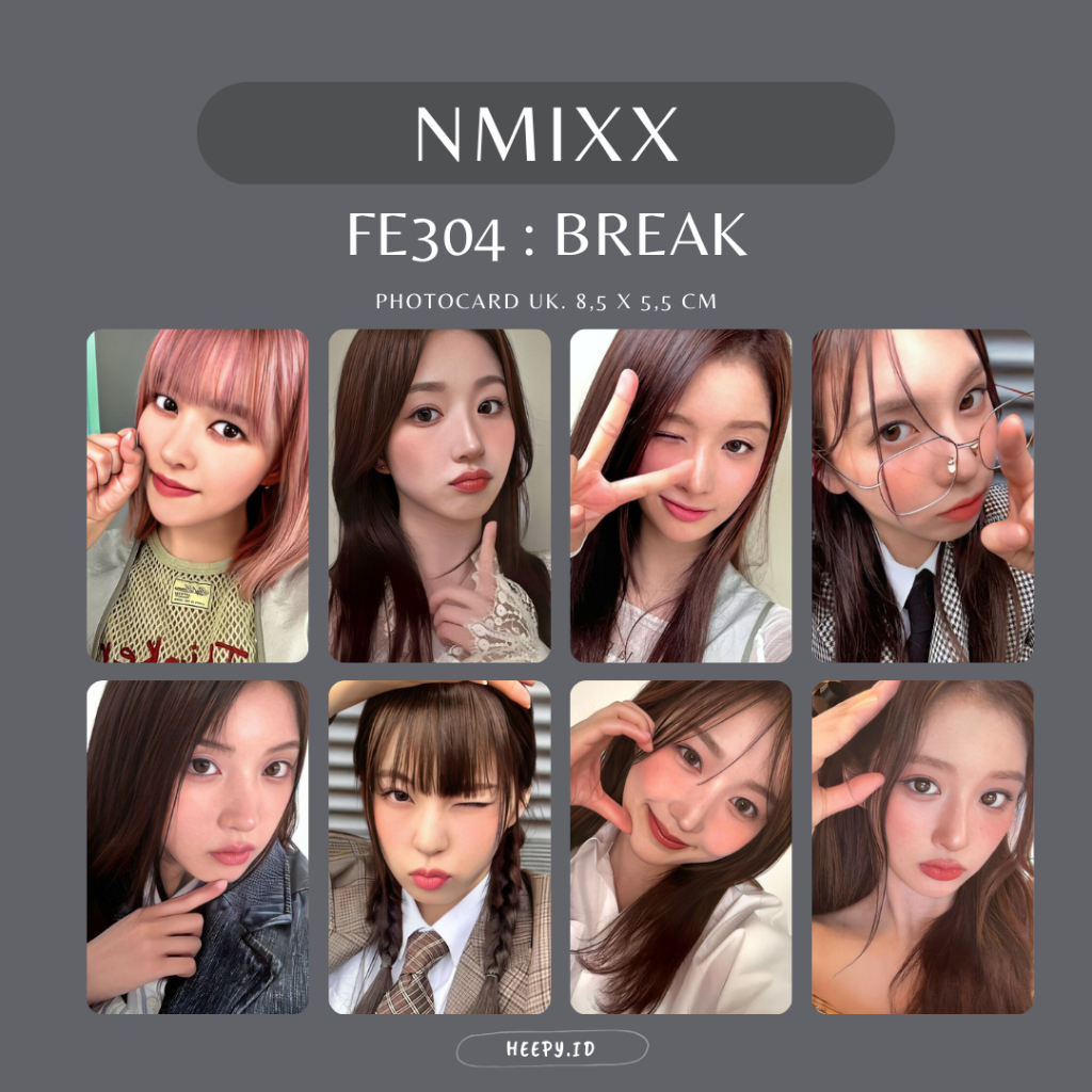 Jual REPLIKA PHOTOCARD NMIXX FE304 : BREAK Mix Blood Square One ...