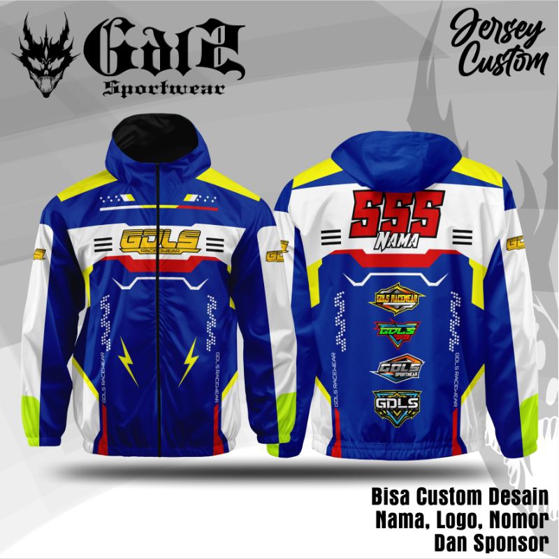 Jual Jaket Custom Racing Jaket Windbreaker Waterproof | Shopee Indonesia