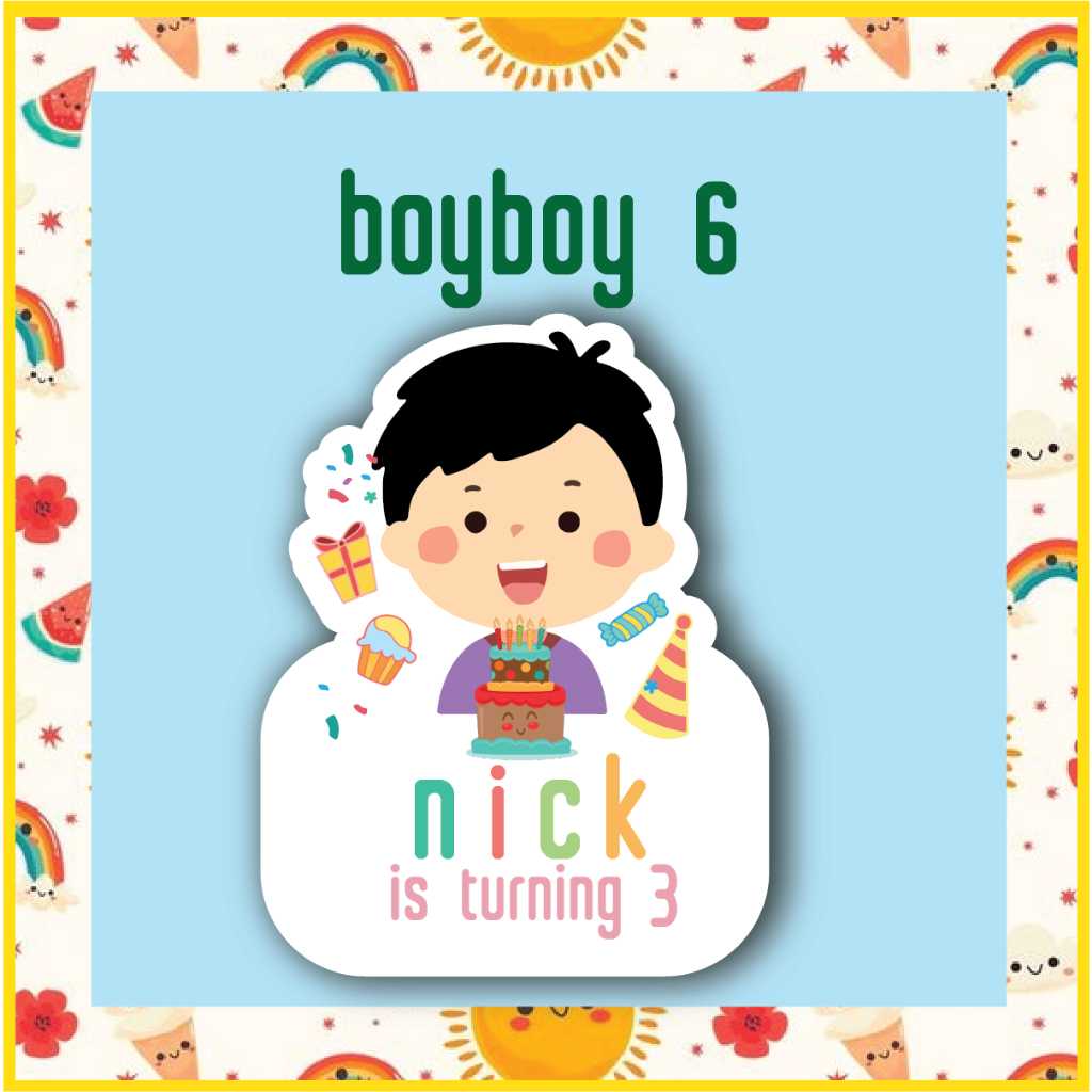 Jual Sticker Ulang Tahun Anak BOY and GIRL Sticker Bento Birthday ...