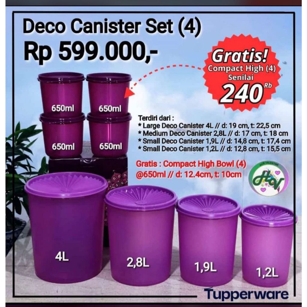 Jual Deco Canister tempat simpan cemilan macam2 ukuran | Shopee Indonesia