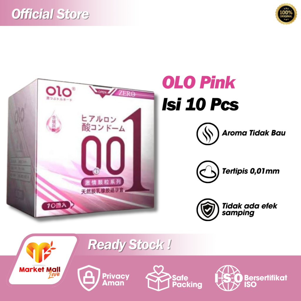 Jual Kondom OLO 001 Pink Zero Double Sensasi Ultra Thin Condom Paling Tipis Premium Isi 10 Pcs ...