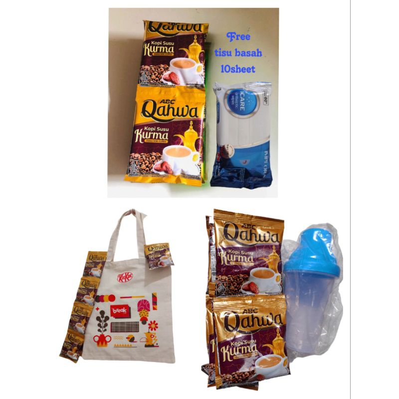Jual ABC qahwa isi 10rtg free Tisu Basah/botol minum | Shopee Indonesia