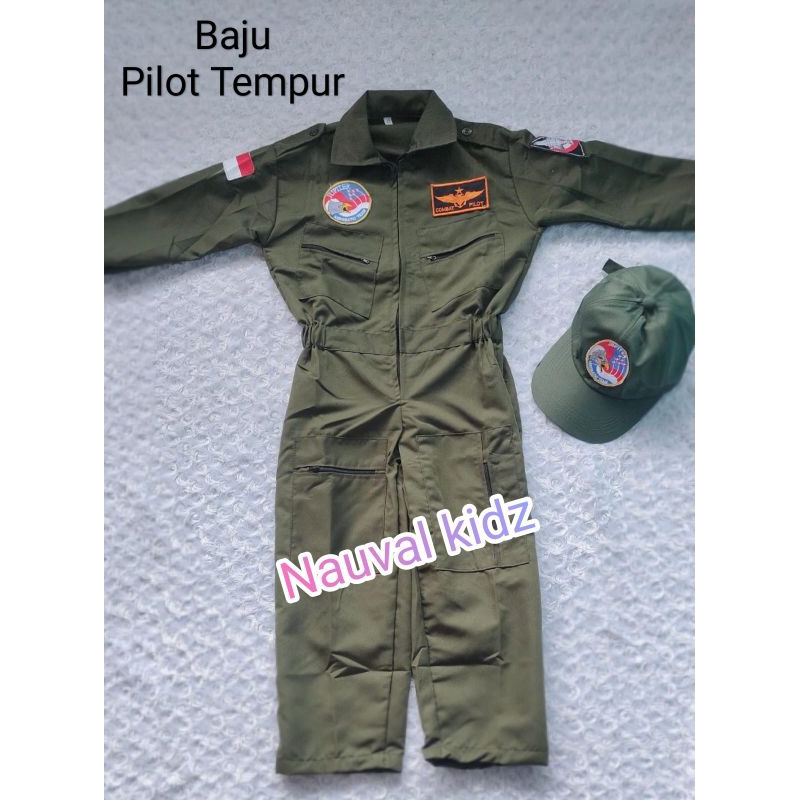 Jual Baju Profesi Pilot Tempur Anak free Topi / Helm sesuai variasi ...