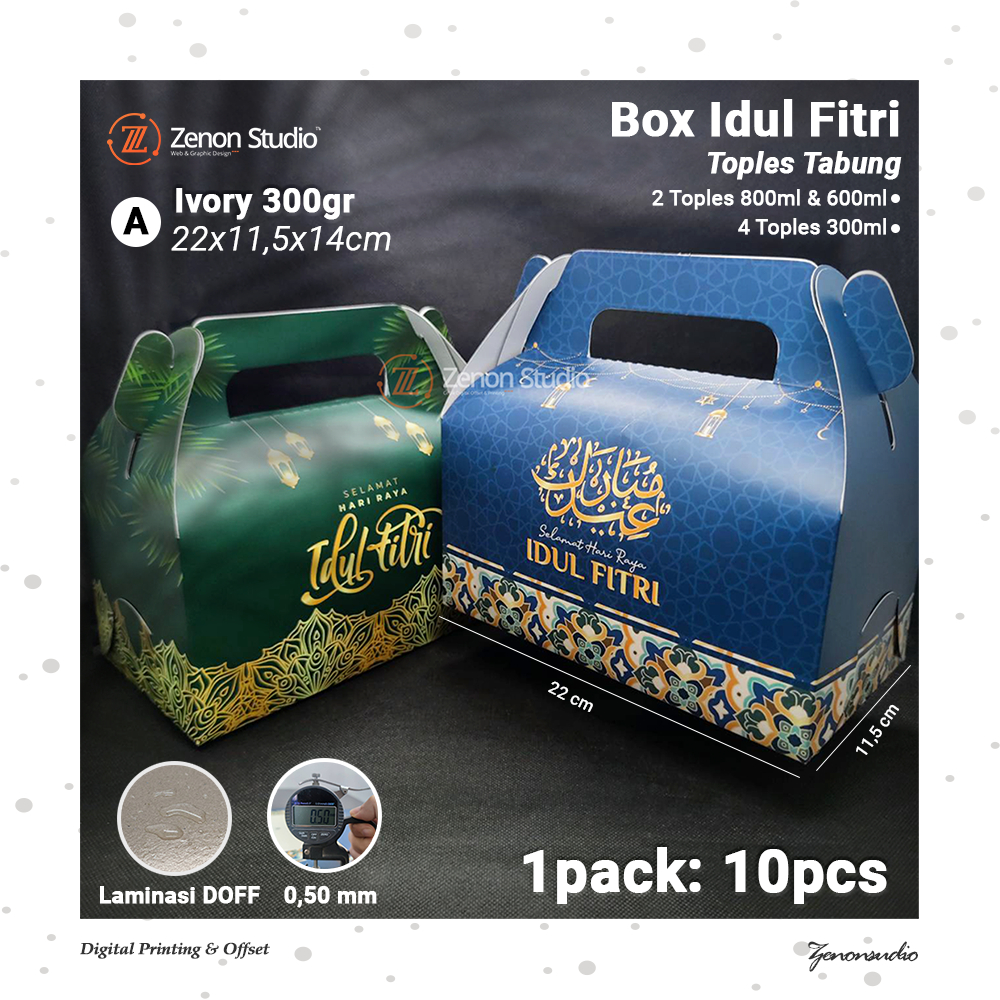 Jual [10pcs] Box Idul Fitri Gable Box Lebaran 22x11x14cm Hampers Gift ...