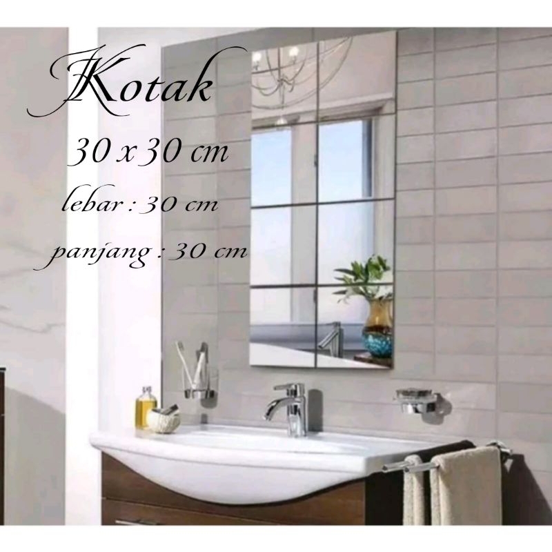 Jual Cermin dinding kaca akrilik,cermin 3D tempel kaca anti pecah ...