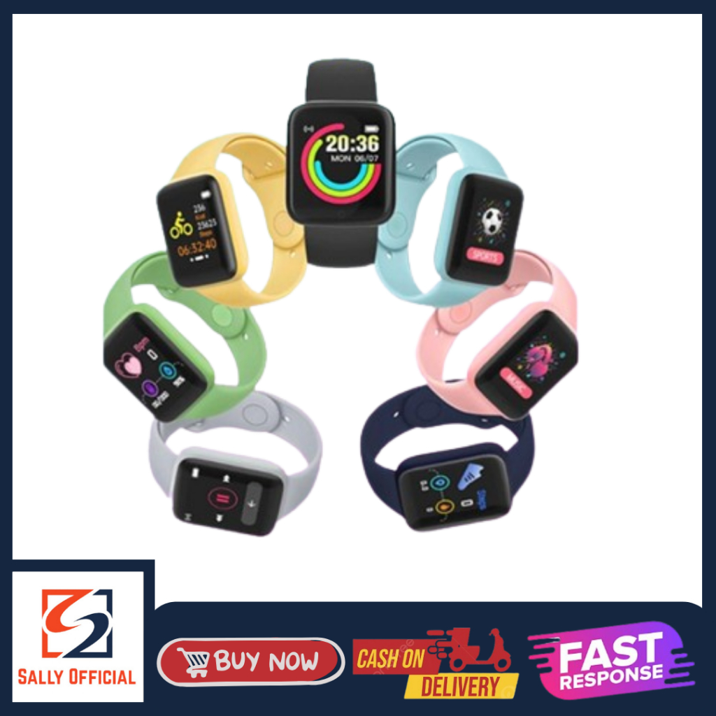 Jual Smartwatch Macaron Y68S Smart Watch Y68 Macaron Jam Tangan Pintar ...