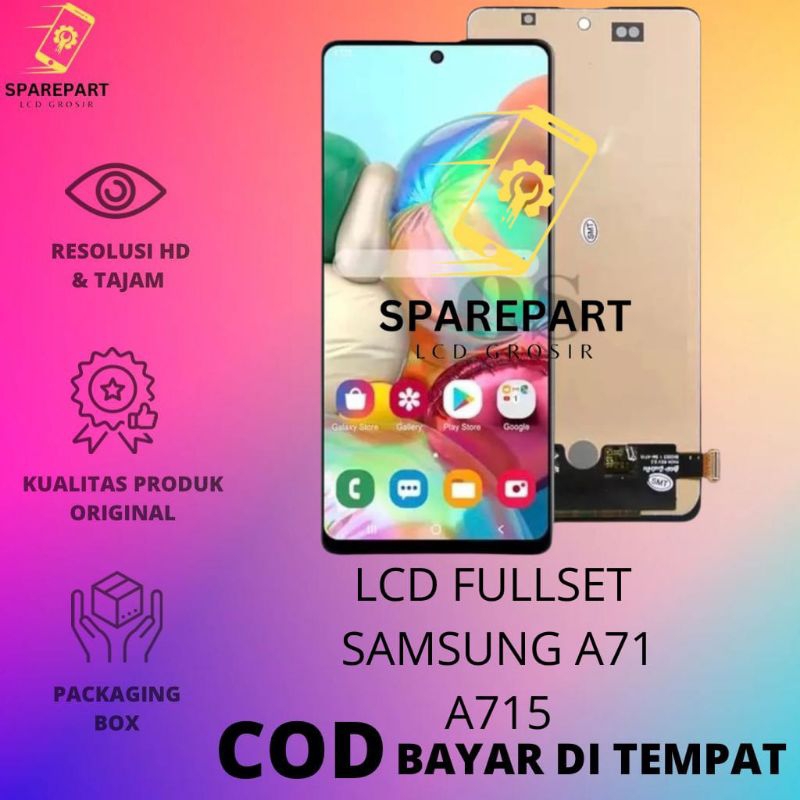 Jual LCD FULLSET SAMSUNG A71 / A715 / M51 M515 NON FINGER PRINT ORIGINAL | Shopee Indonesia