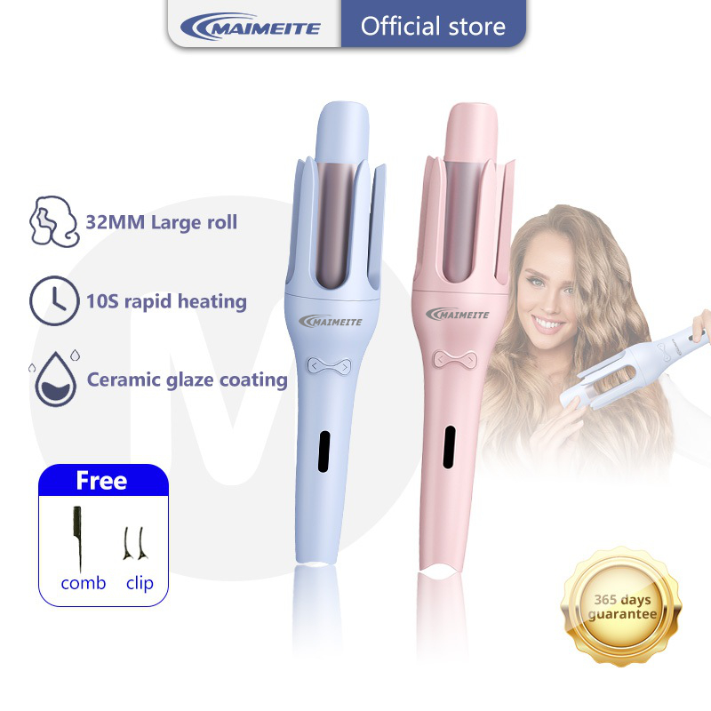 Jual MAIMEITE Catokan Rambut Ceramics 32mm otomatis Curly Rambut Curling Iron Ion negatif hair ...