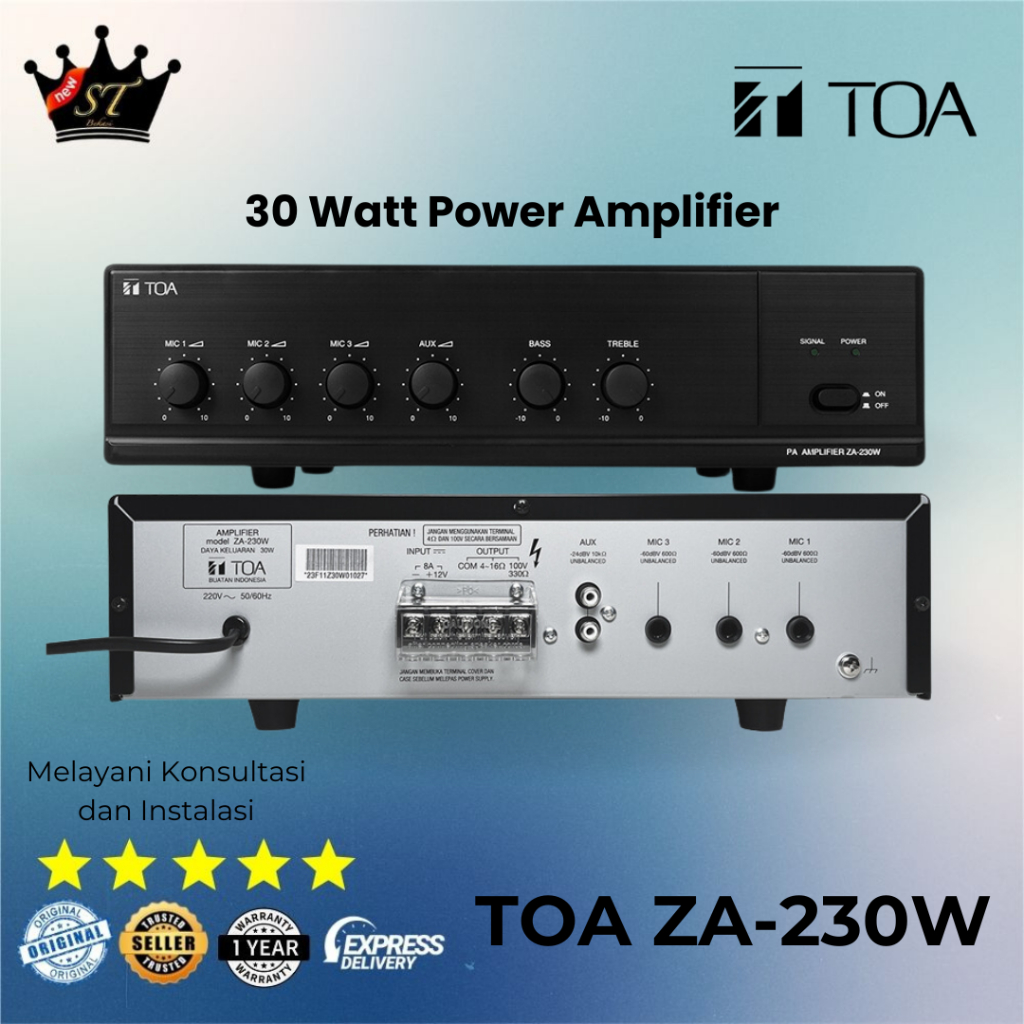 Jual TOA ZA-230W ZA-230 ZA230 Power Amplifier 30W 30 Watt 100V 4 Ohm | Shopee Indonesia