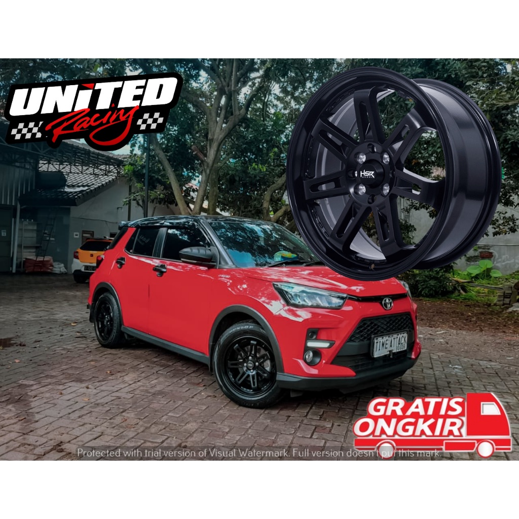Jual VELG RACING RAIZE ROCKY RING 17 HSR DAIMON PELEK BLACK LEBAR 7,5 PCD 4X100 DAN 4X114,3 ...