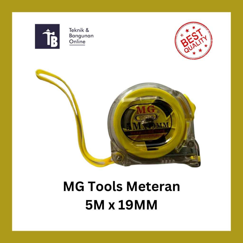 Jual MG Tools Meteran 5M / Measuring Tape 5M x 19MM | Shopee Indonesia