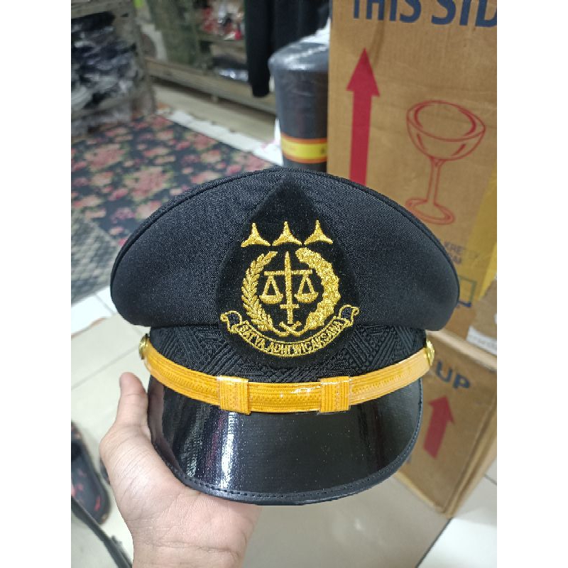 Jual TOPI PET KEJAKSAAN PRIA GOLONGAN 3 TERBARU PET JAKSA LIST KUNING ...