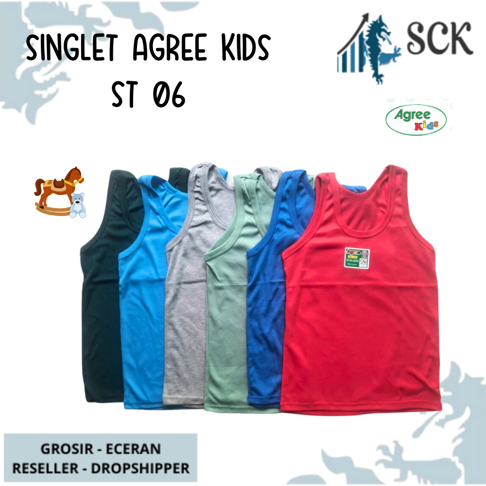 Jual [ISI 3] Singlet Anak AGREE ST 06 – Kaos Dalam Anak Laki Perempuan ...