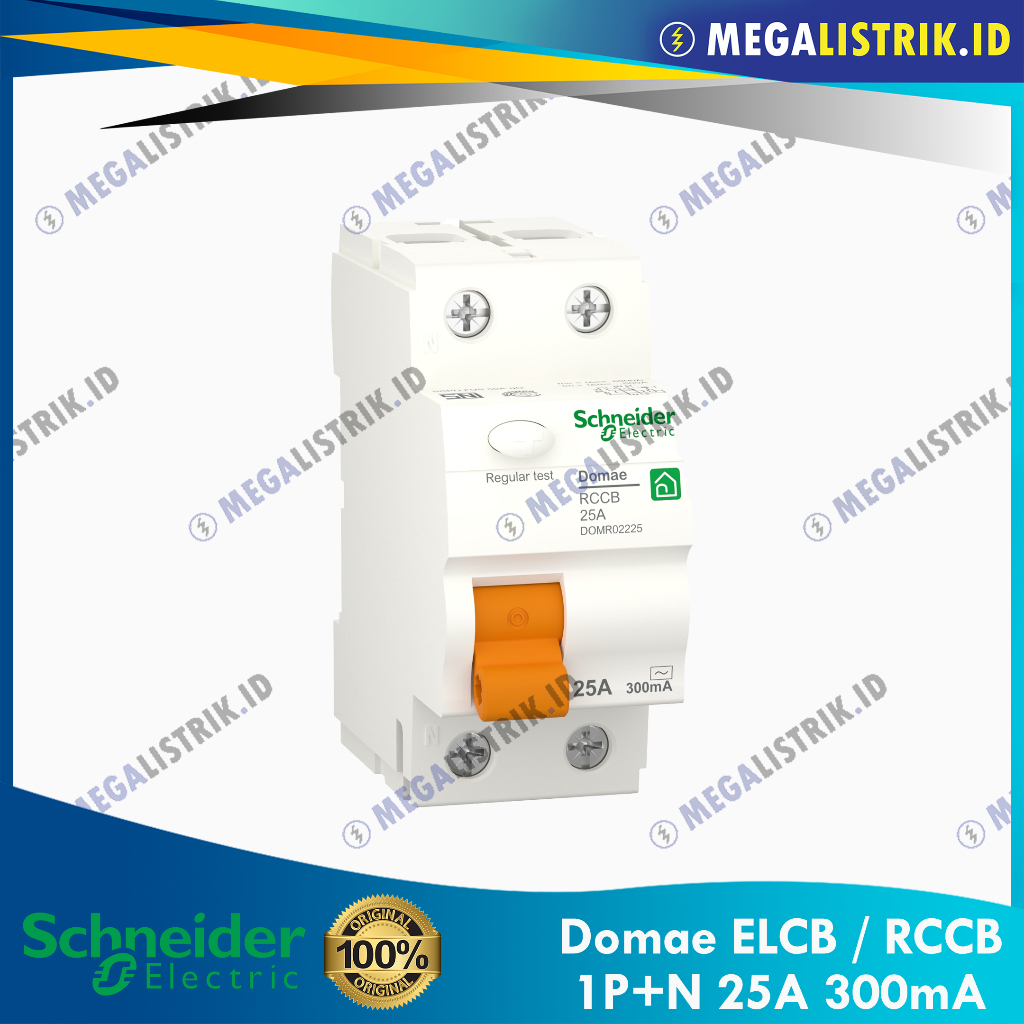 Jual SCHNEIDER ELCB 2P 25A 300MA DOMR02225 / RCCB 1P+N 25 AMPERE DOMAE 1P + N 25 A | Shopee ...