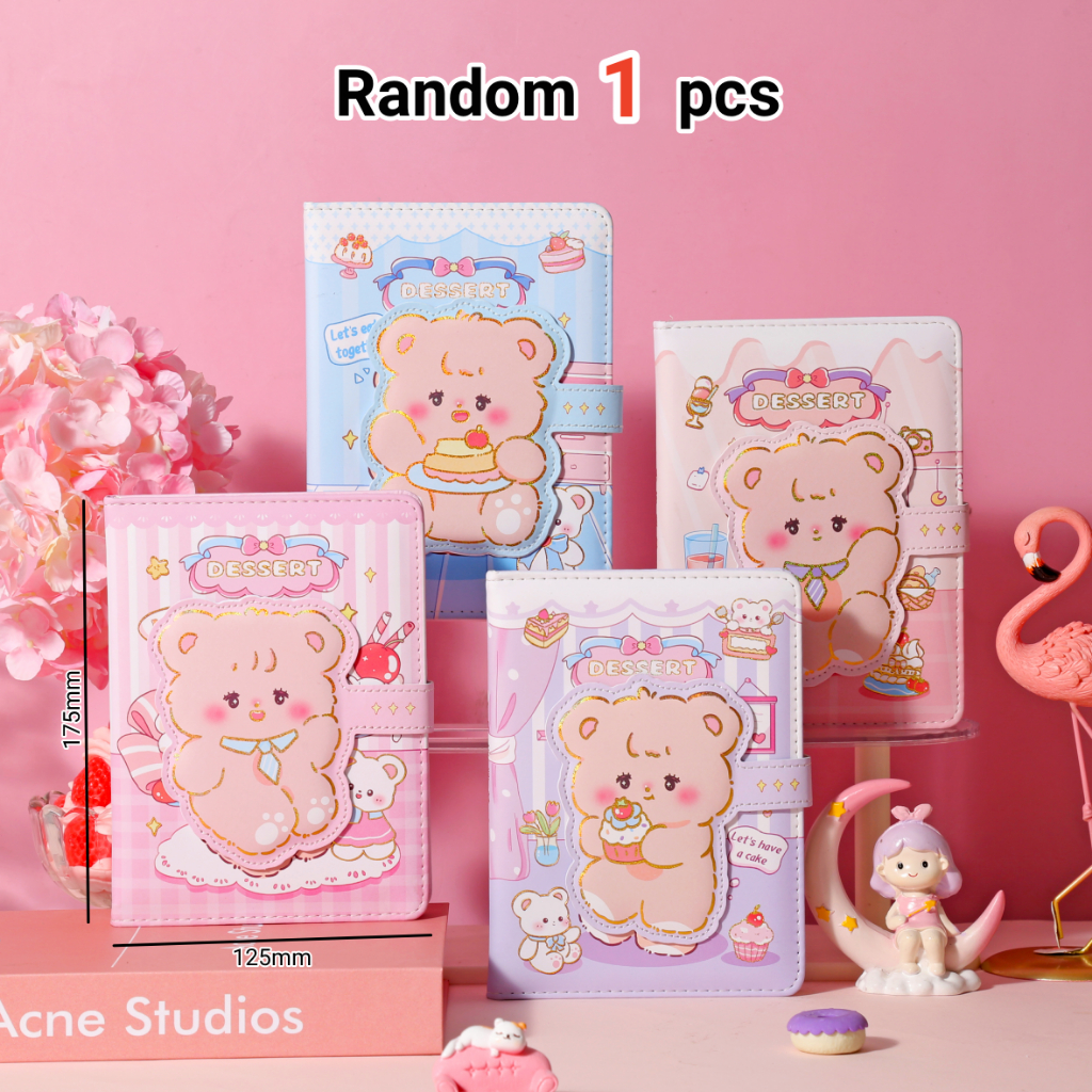 Jual Bronzing magnetic buckle notebook pu cantik Agenda diary aesthetic ...