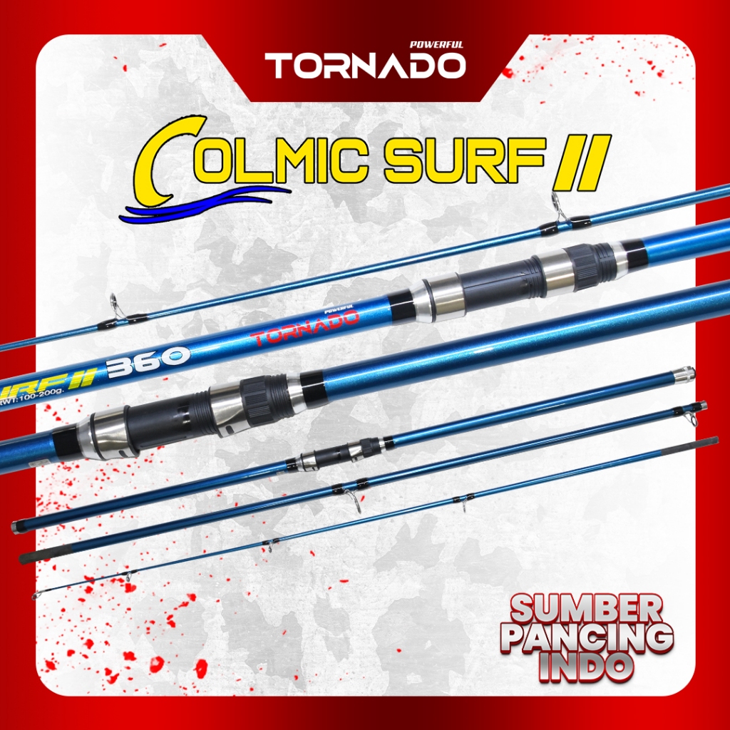 Jual Tornado Joran Pancing Spinning Colmic Surf II Carbon Joran Sambung ...
