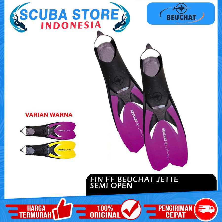 Jual Fin Beuchat Jetta Semi Open Heel Fins Kaki Katak Sepatu Renang ...