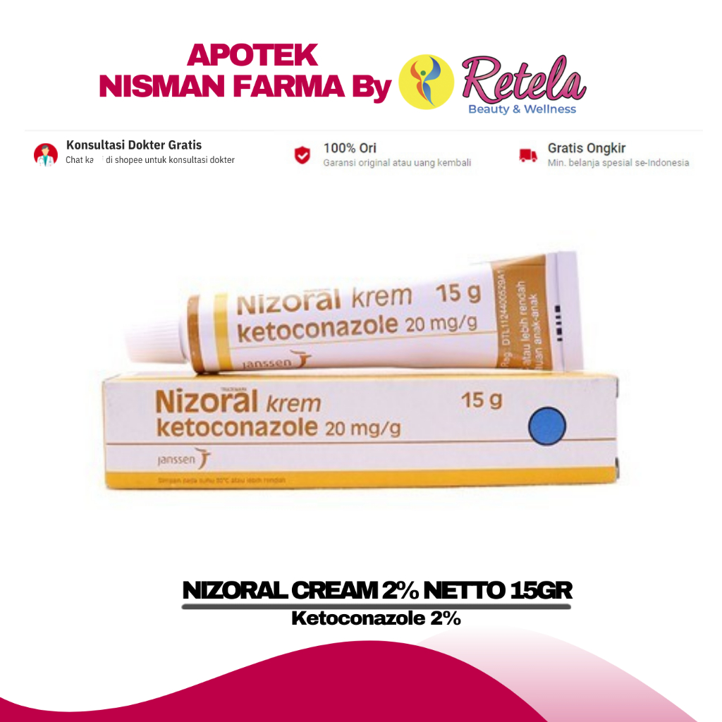 Jual NIZORAL CREAM 2% 15GR ( Ketoconazole 2% ) | Shopee Indonesia