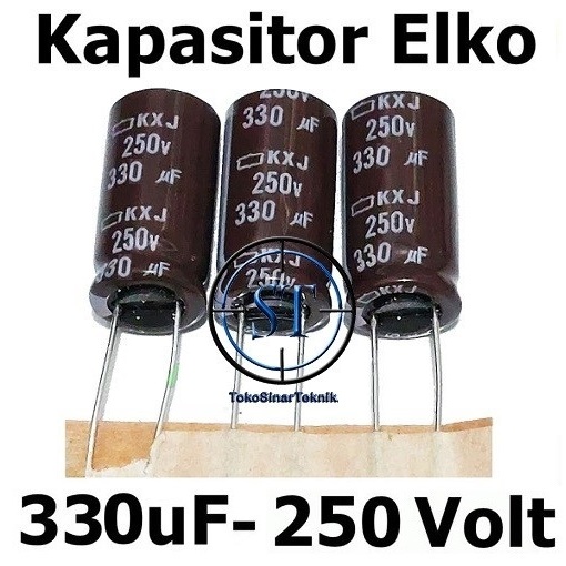 Jual Capasitor Elco 330uf 250v 330uF/250 330/250 Elko 330uf 250V 330uF 250v Elko Kapasitor 330 ...